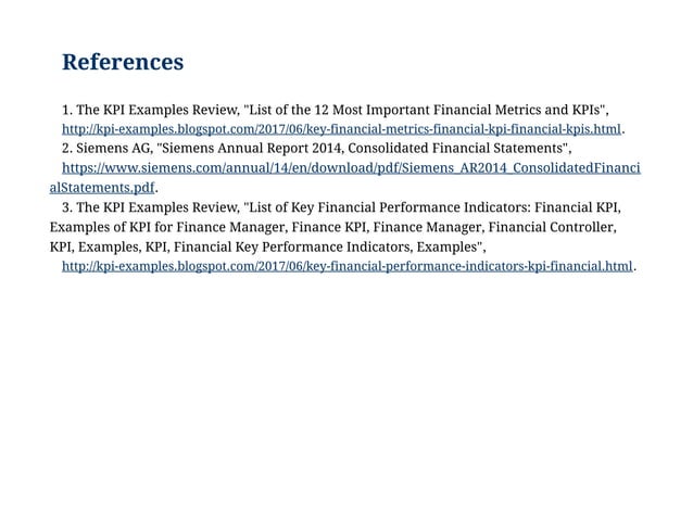 Examples of Key Financial Performance Indicators: Financial KPI ...