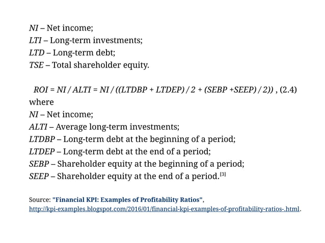 Examples of Key Financial Performance Indicators: Financial KPI ...
