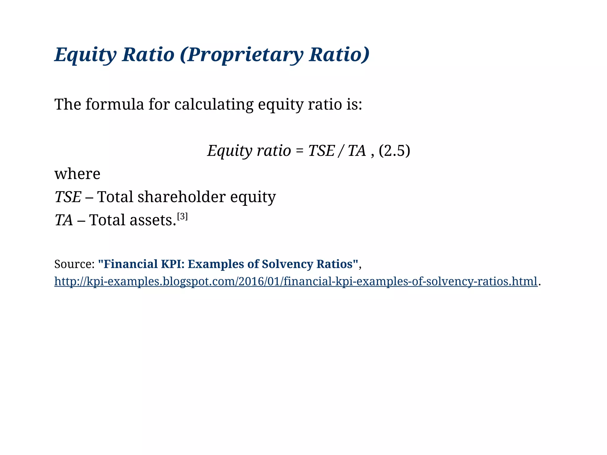 Examples of Key Financial Ratios: List of Financial Ratios ...