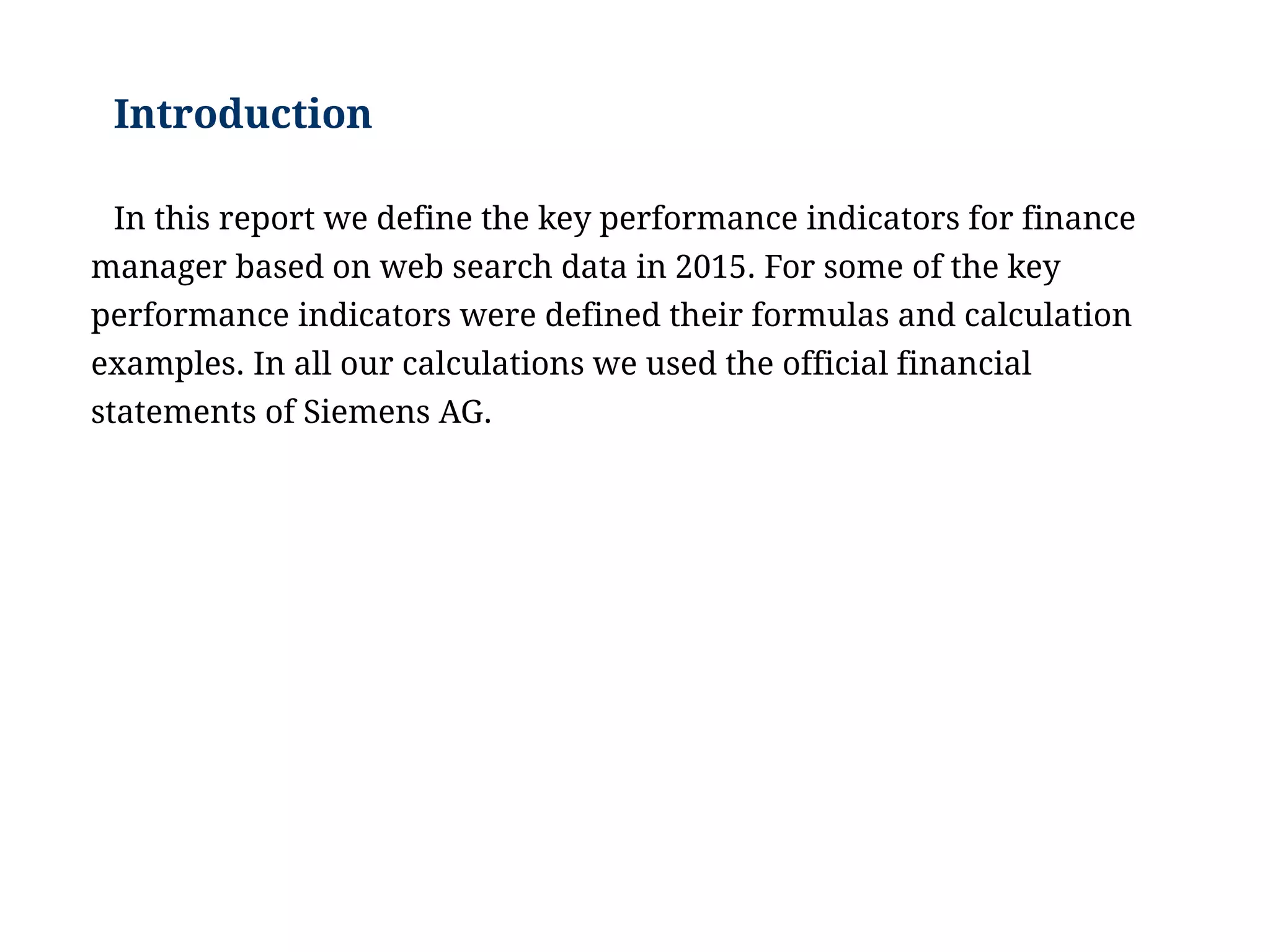 Examples of Key Performance Indicators for Finance Manager: Key ...
