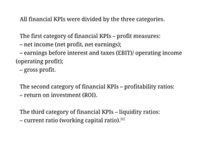 Examples of Key Performance Indicators for Finance Manager: Key ...