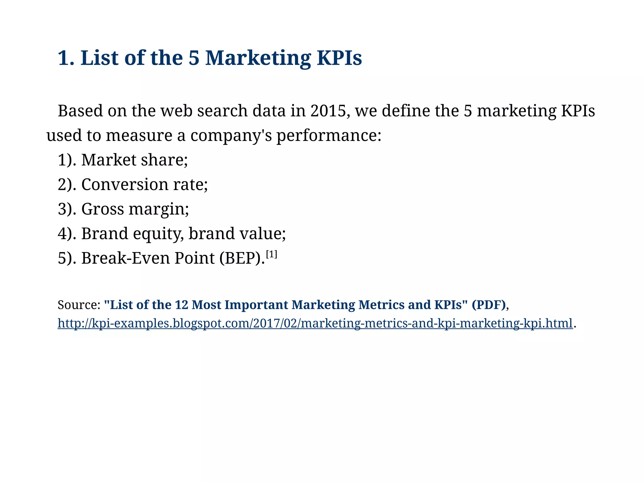 Examples of KPI for Marketing: KPI Examples for Marketing, KPI for ...