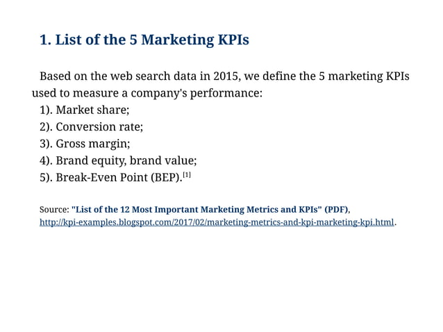 Examples of KPI for Marketing: KPI Examples for Marketing, KPI for ...