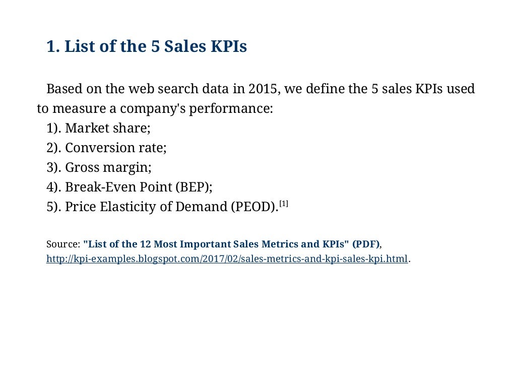 Examples of KPI for Sales: KPI Examples, KPI for Sales Manager and KP…