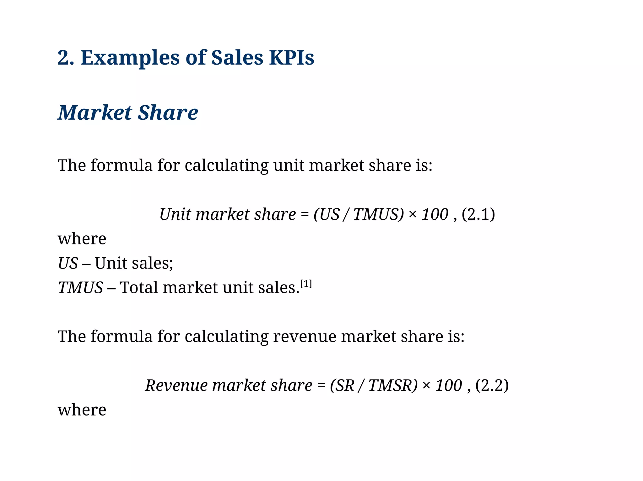 Examples of KPI for Sales and Marketing Department: KPI in Sales and ...