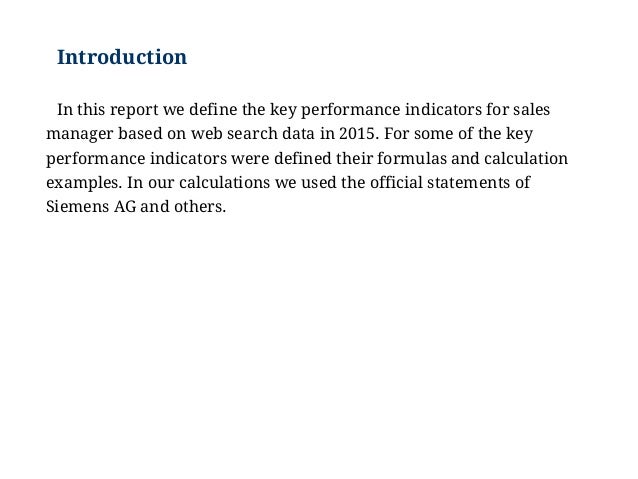 Examples of KPIs for Sales Manager: List of Key Performance Idicators…