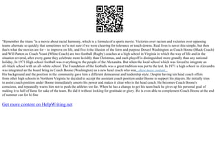 Examples Of Leadership In Remember The Titans | PDF
