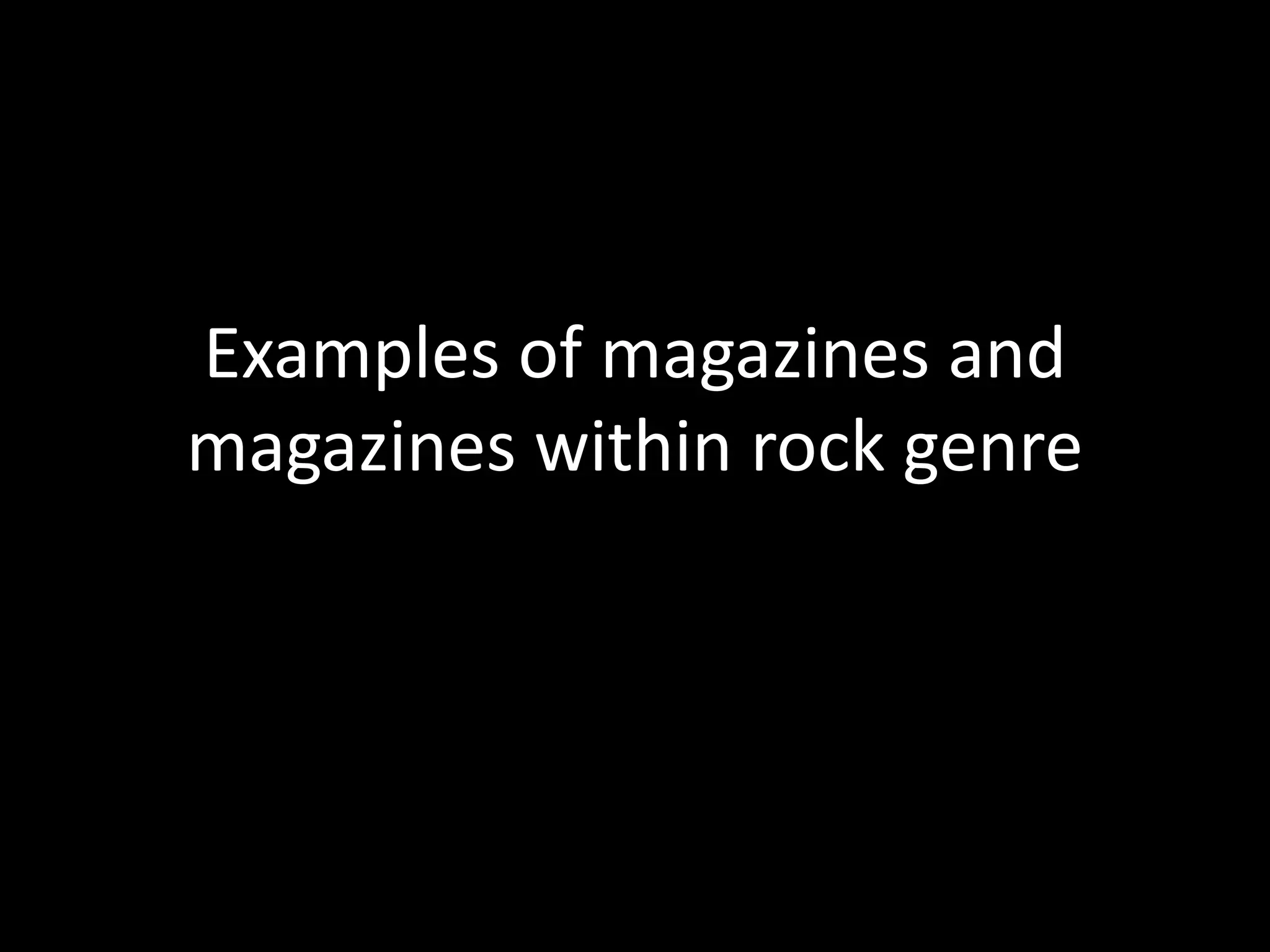 Examples of magazines | PPTX