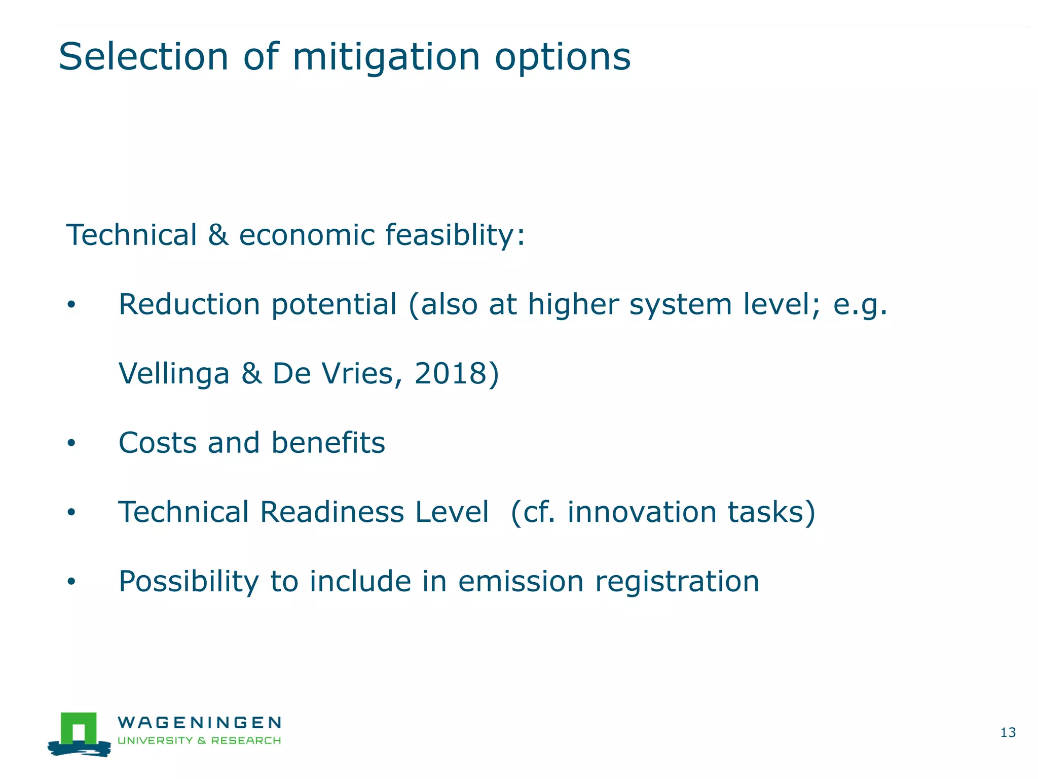 Examples of mitigation strategies in the Dutch dairy sector | PPT