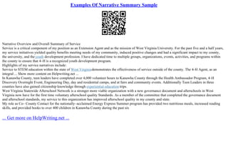 Examples Of Narrative Summary Sample | PPT