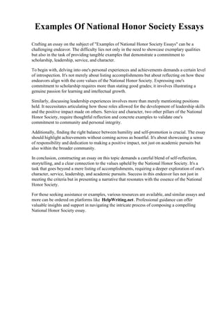 Examples Of National Honor Society Essays.pdf