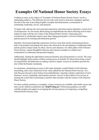 Examples Of National Honor Society Essays.pdf