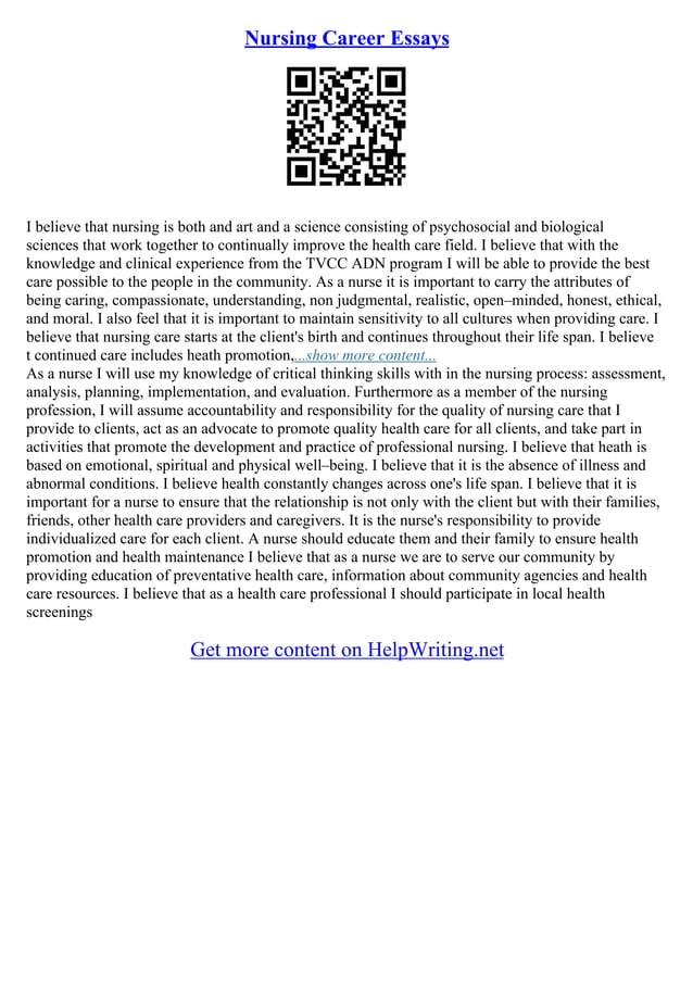 Examples Of Nursing Essays | PDF | Lung and Respiratory Health ...