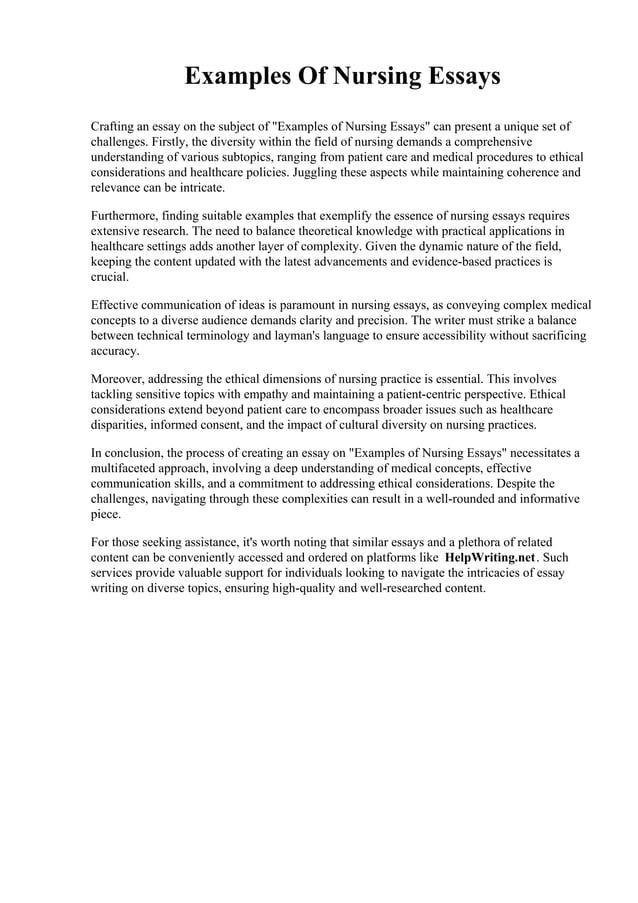 Examples Of Nursing Essays.pdf