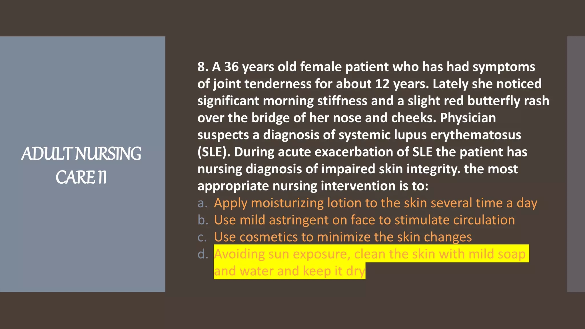 Examples of nursing exam (snle ) 3 | PPTX