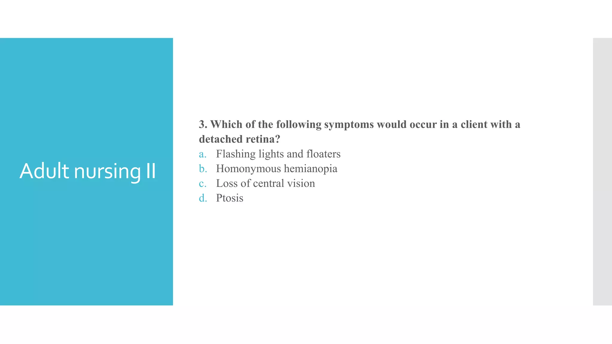 Examples of nursing exam (snle )1 | PPTX