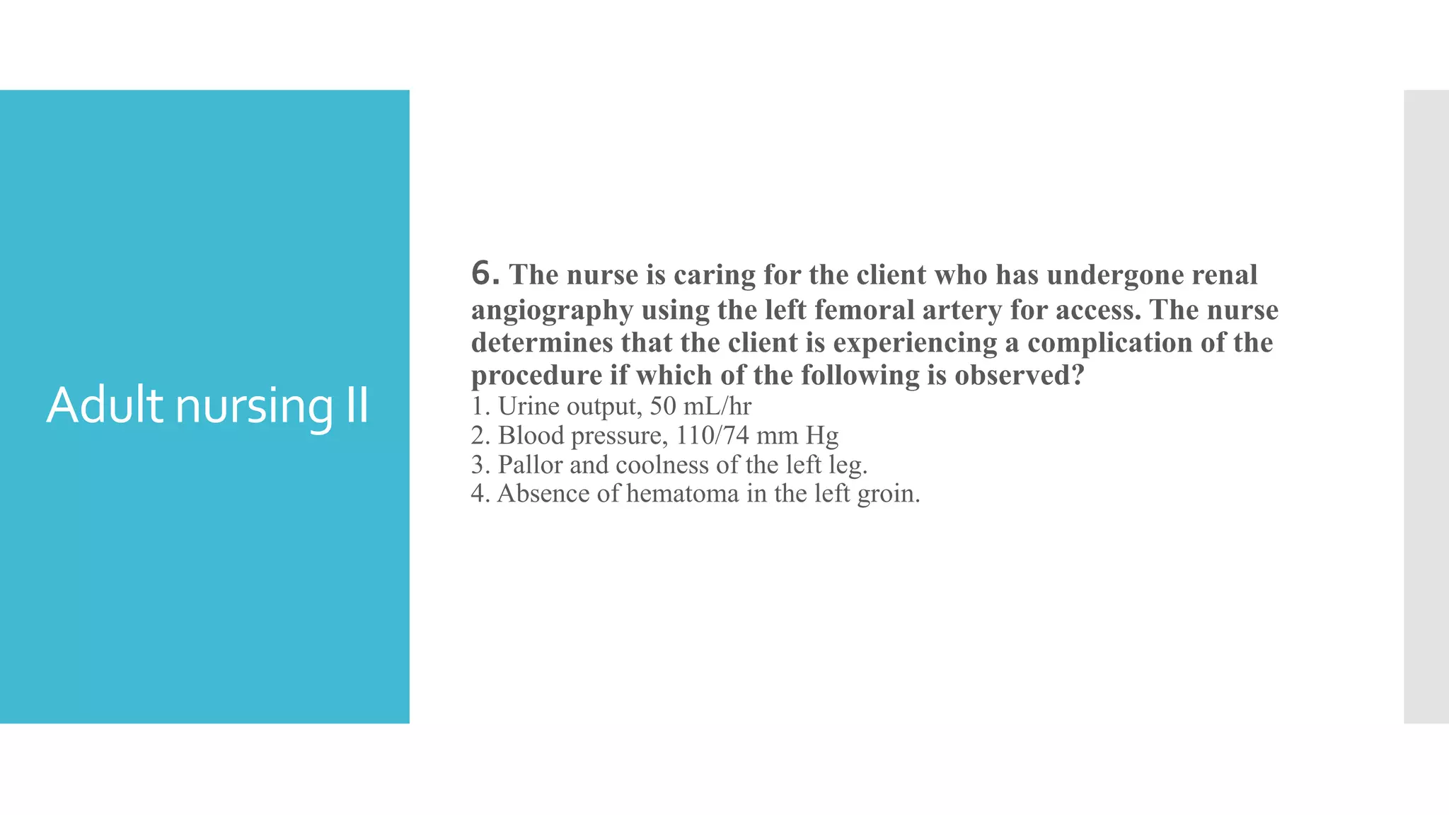 Examples of nursing exam (snle )1 | PPTX