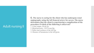 Examples of nursing exam (snle )1 | PPTX