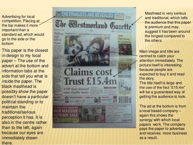Examples Of Other Local Newspapers Examples Of Other Local Newspapers