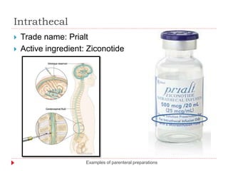 Examples of parenteral preparations | PPT