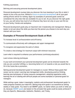 Power of Goals in Personal Development | PPT