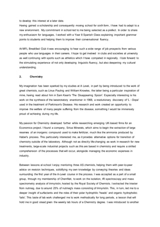 Examples of personal statements | DOCX