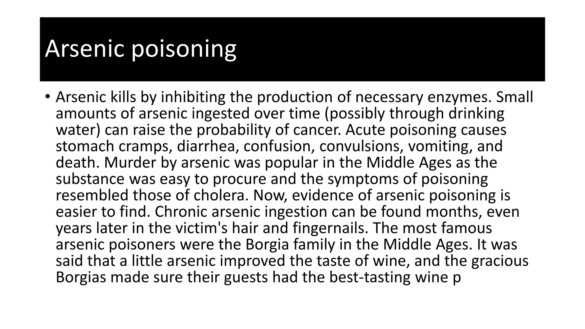 Examples of poisoning | PPT
