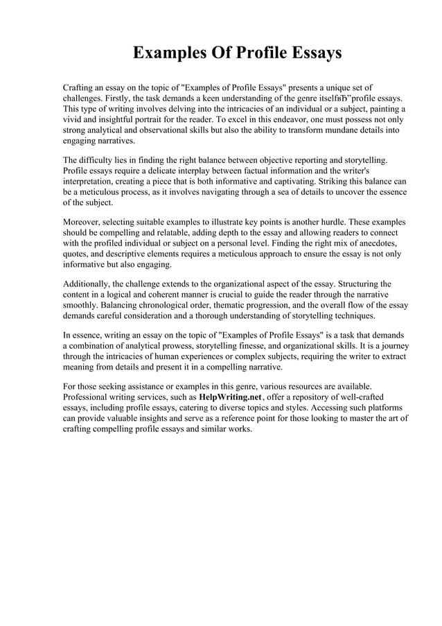 Examples Of Profile Essays.pdf
