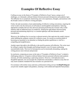 Examples Of Reflective Essay.pdf