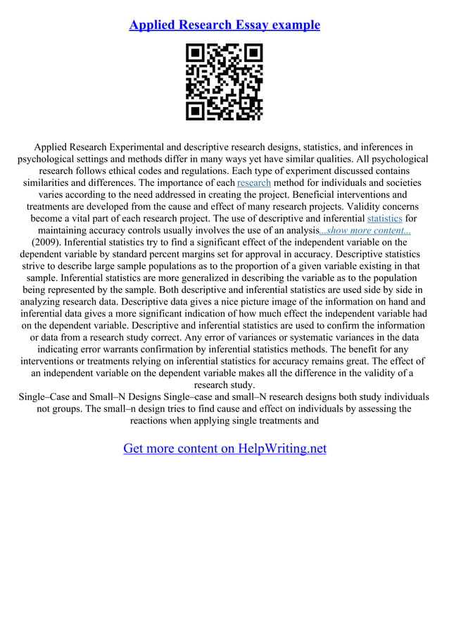Examples Of Research Essays | PDF