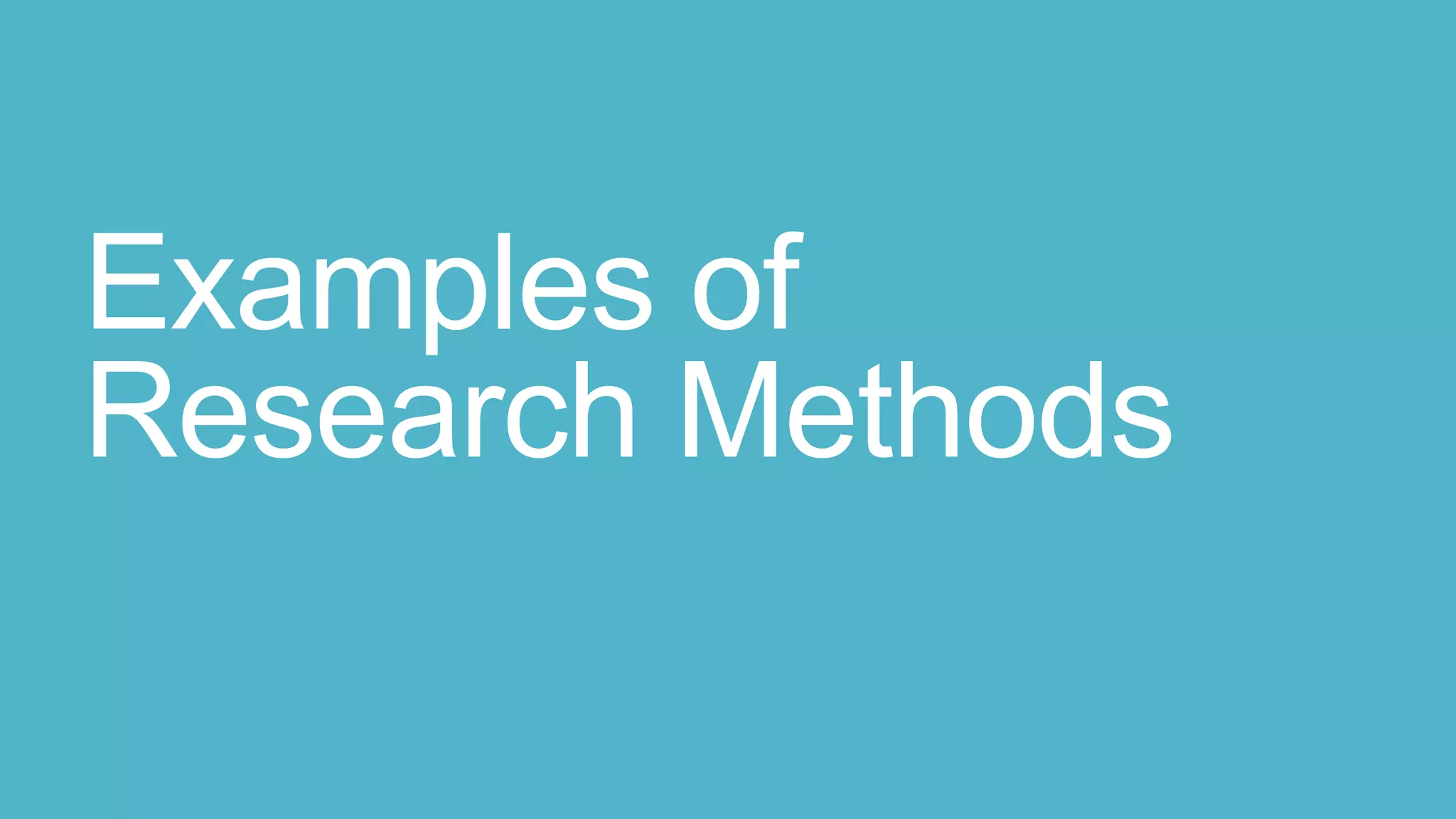 Examples of research methods h ighschool movies - preschool in three ...