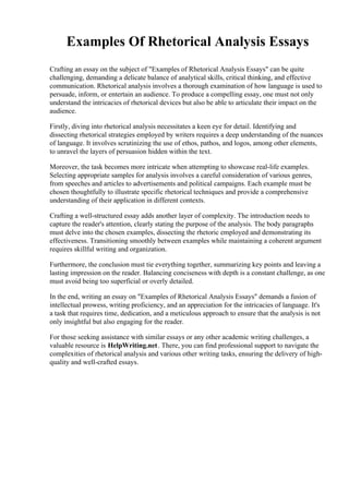 Examples Of Rhetorical Analysis Essays.pdf