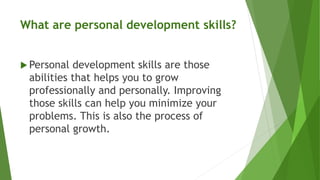 Self development and Examples of self development | PPTX