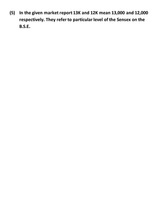 Examples of share market report | DOCX