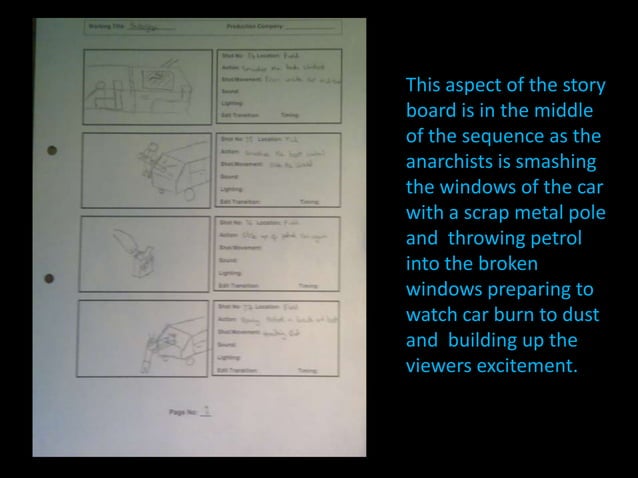 Examples of shots of our storyboard | PPTX