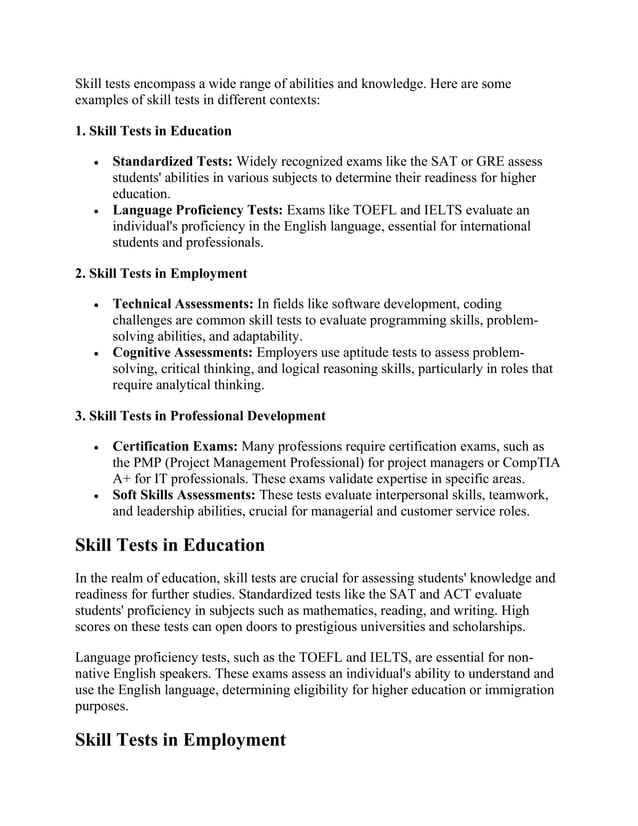 Examples of Skill Tests A Comprehensive Guide to Success.pdf