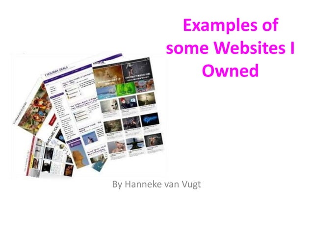 Examples of some websites I made | PPT