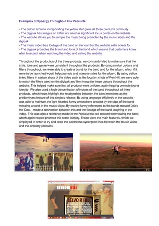 Examples Of Synergy Throughout Our Products | PDF