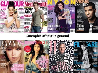 Examples of text in general and within genre | PPTX