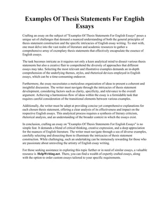 Examples Of Thesis Statements For English Essays.pdf