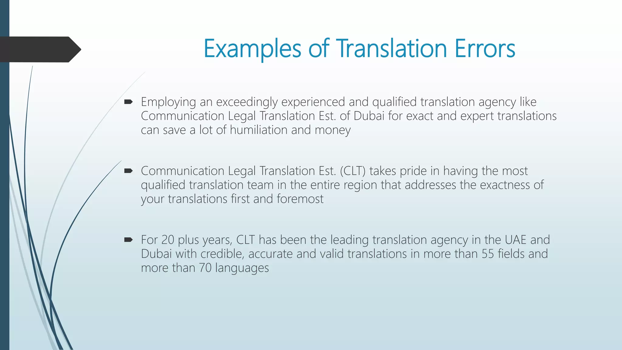 Examples of translation errors | PPTX