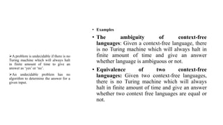 Examples of undecidable problems and problems.pptx