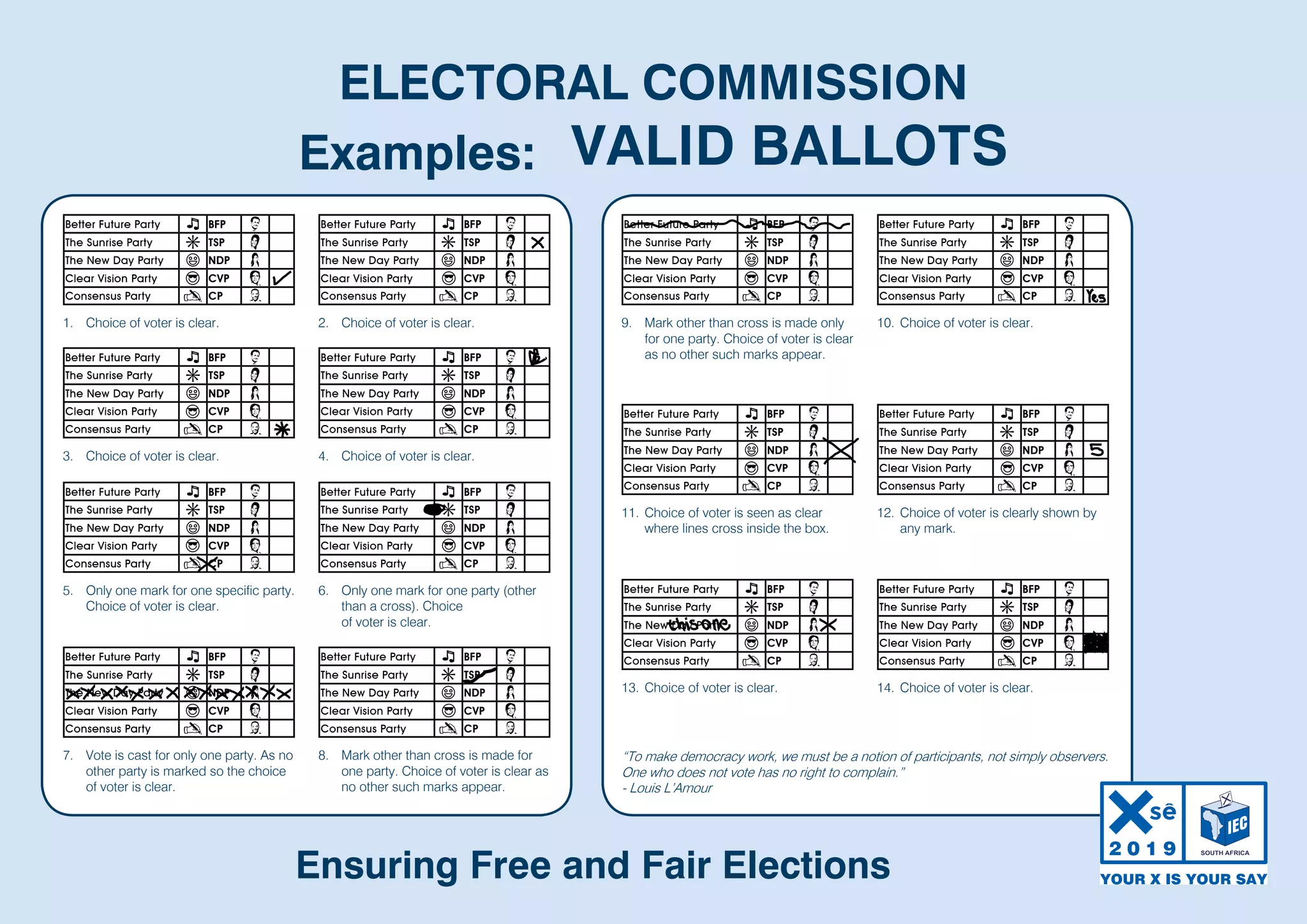 Examples of valid ballots | PPT