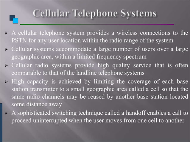Examples of wireless communication systems | PPT | Phone Services ...