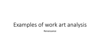 Examples of work art analysis | PPT