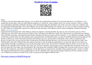 Examples Of Worldview | PPT