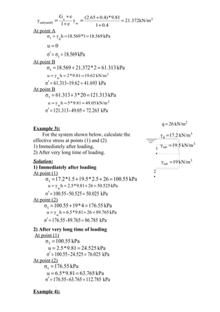 Examples on effective stress | DOC