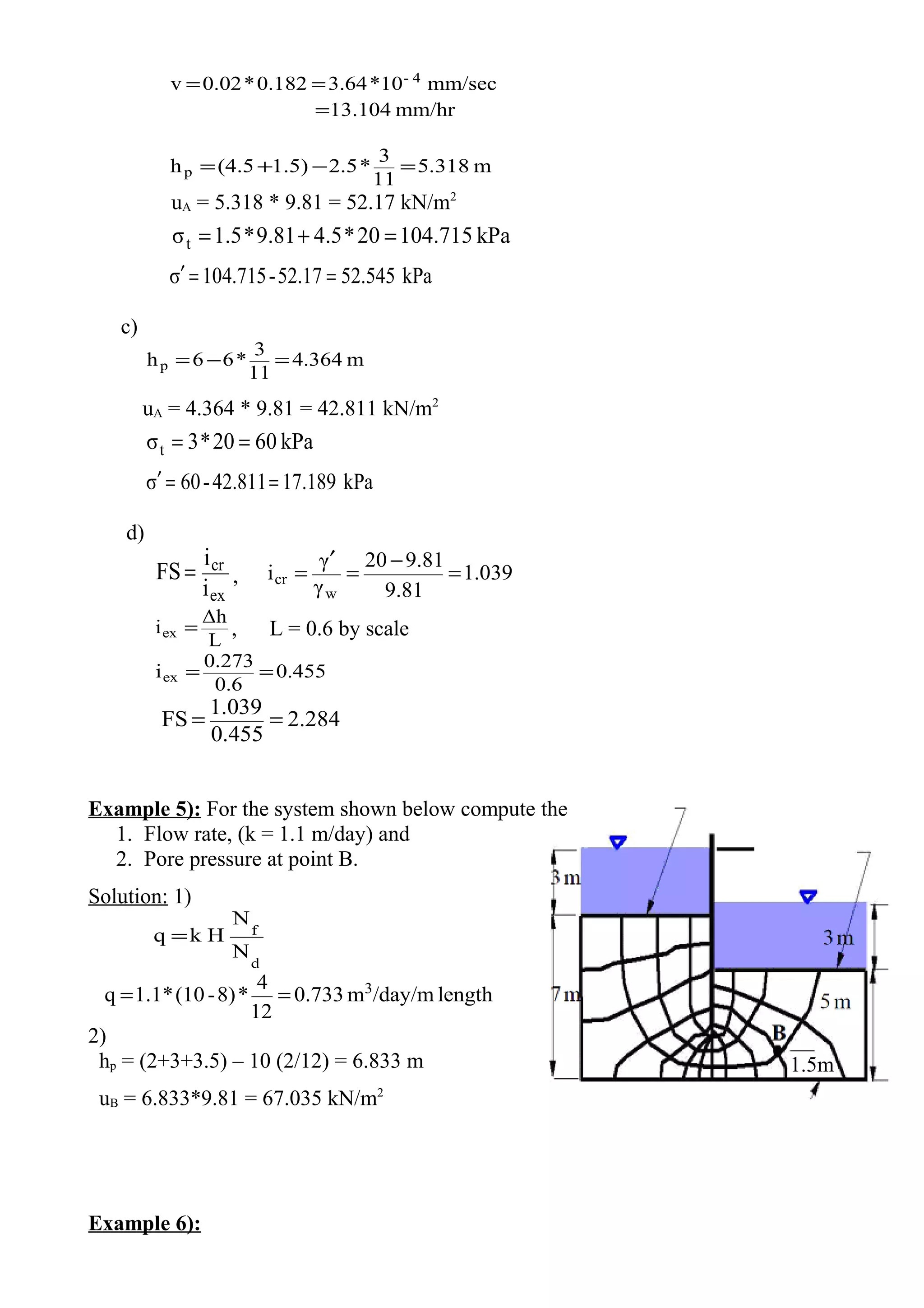 Examples on seepage | DOC