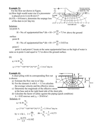 Examples on seepage | DOC