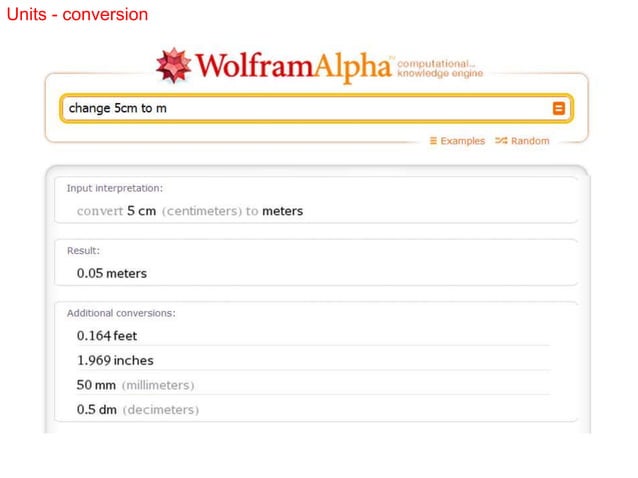 WolframAlpha Examples part 2 | PPT